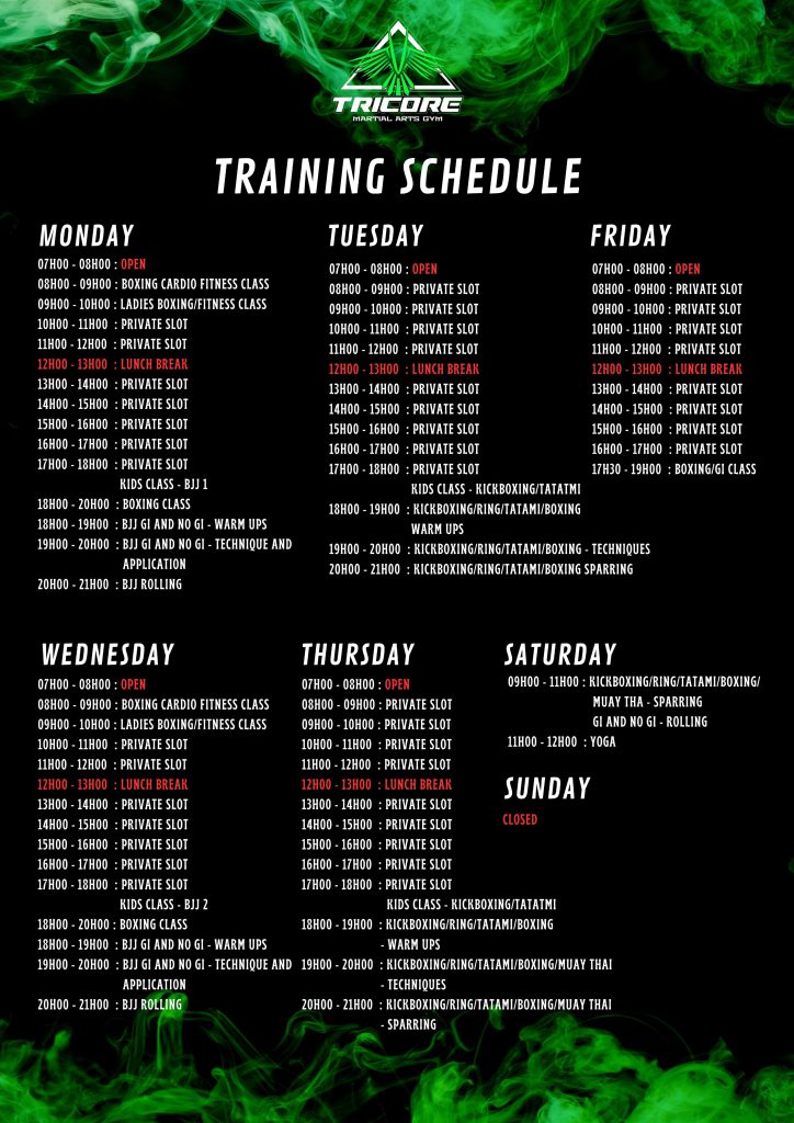 Classes – Tricore MMA